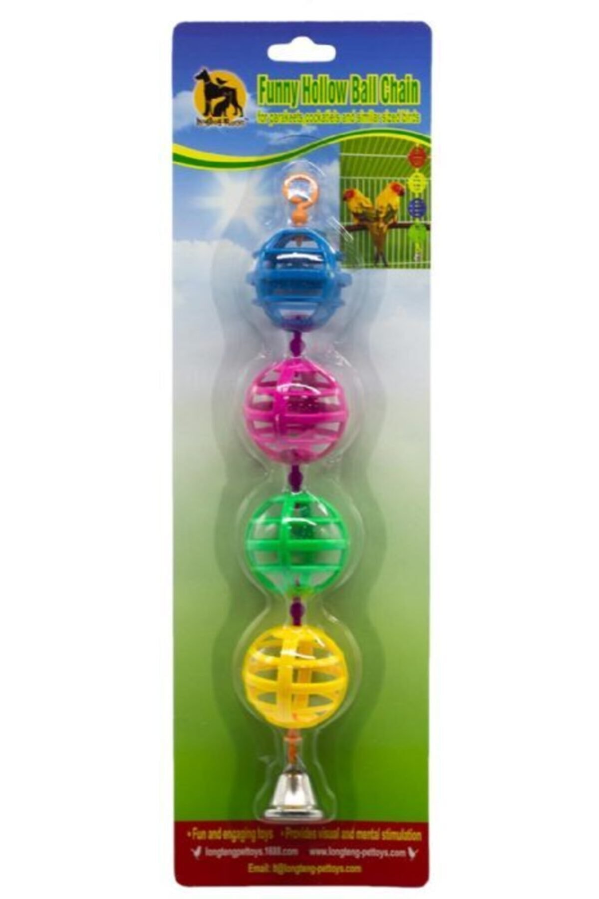 Kuşlar Için Lüx Dörtlü Top Oyuncak — Cihan Akvaryum